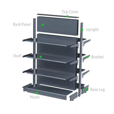 1.5m H x 2.0m W Double Side Gondola Set – CNA Storage Solution
